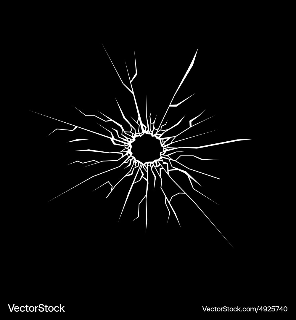 Broken glass Royalty Free Vector Image - VectorStock