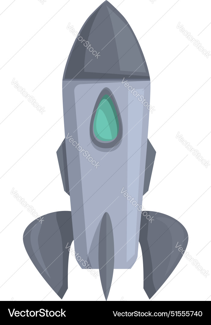 Cartoon rocket ship floating with no smoke Vector Image
