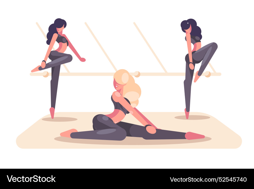 Dance class session Royalty Free Vector Image - VectorStock