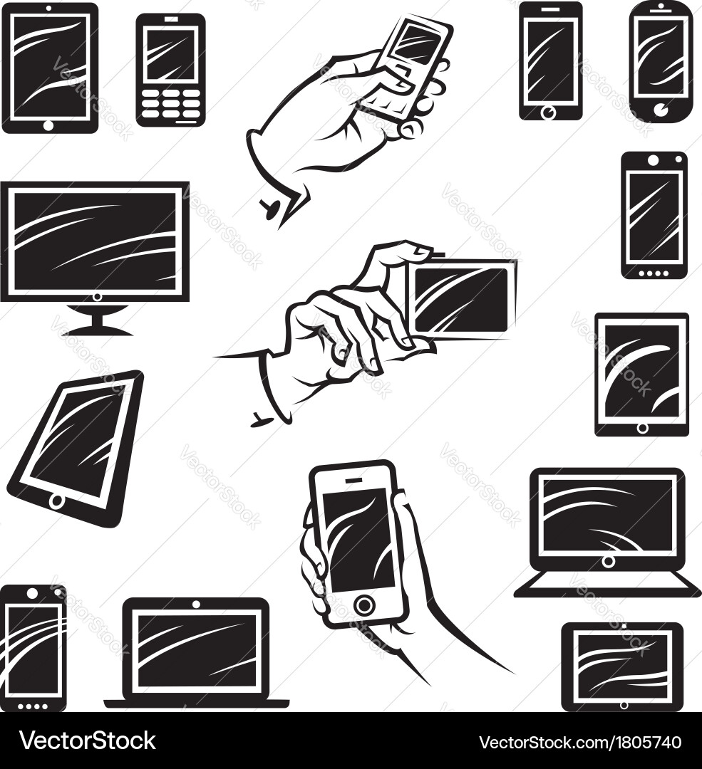 Electronic devices Royalty Free Vector Image - VectorStock
