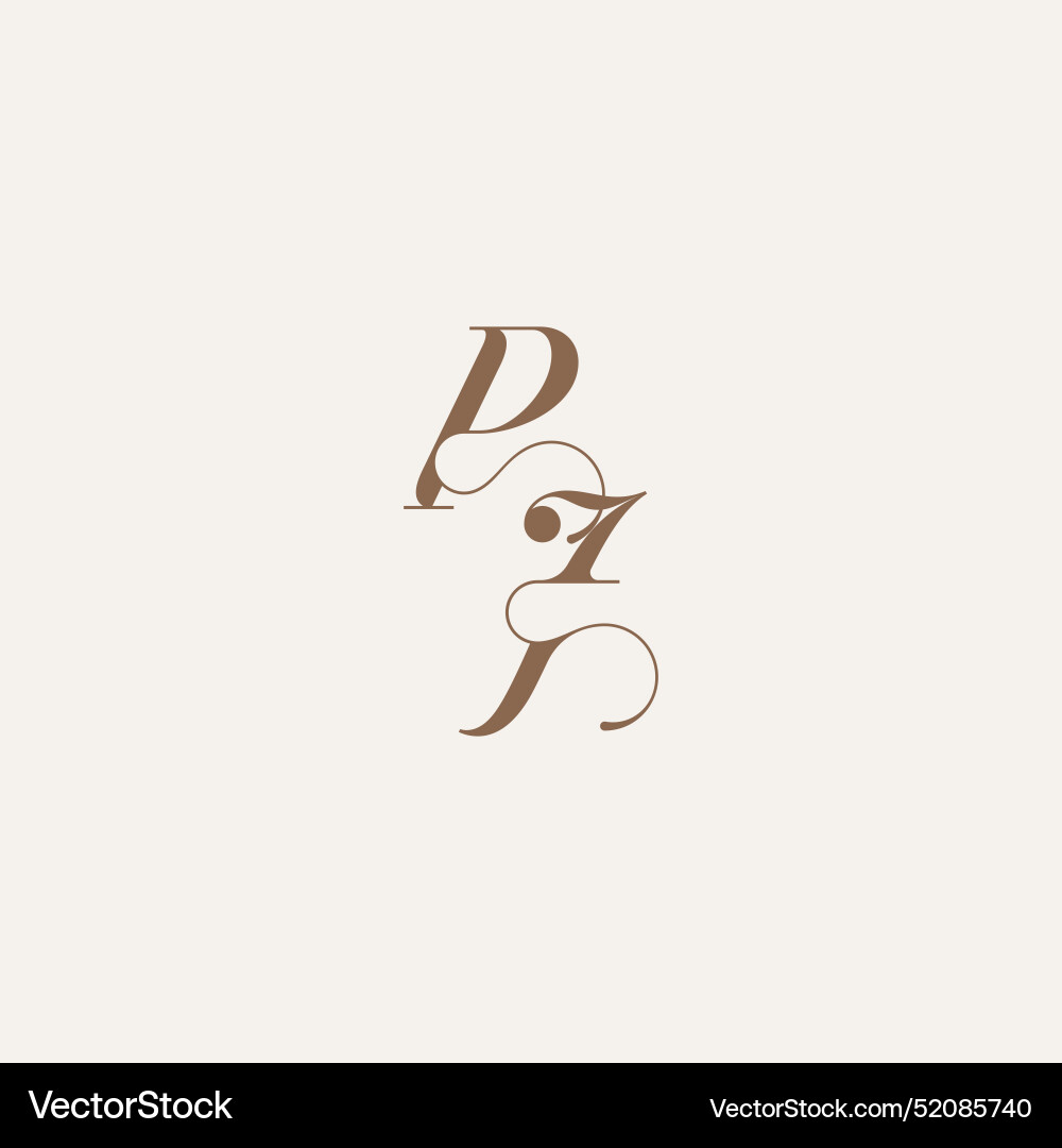 Initial monogram logo wedding concept design Vector Image