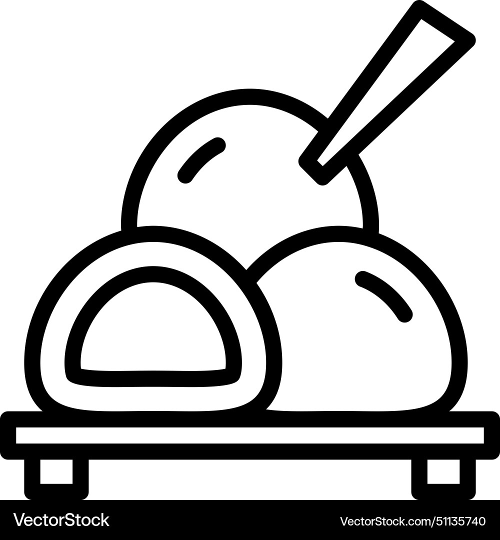 Mochi icon Royalty Free Vector Image - VectorStock