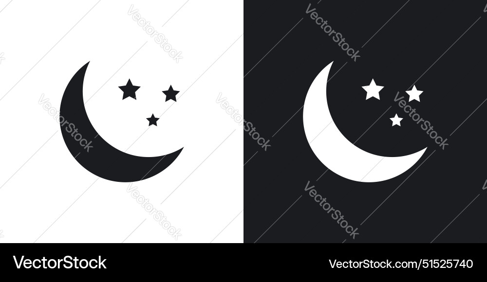 Moon stars icon Royalty Free Vector Image - VectorStock