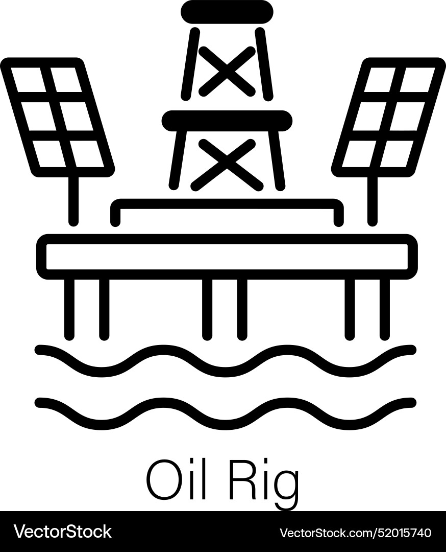 Oil rig Royalty Free Vector Image - VectorStock