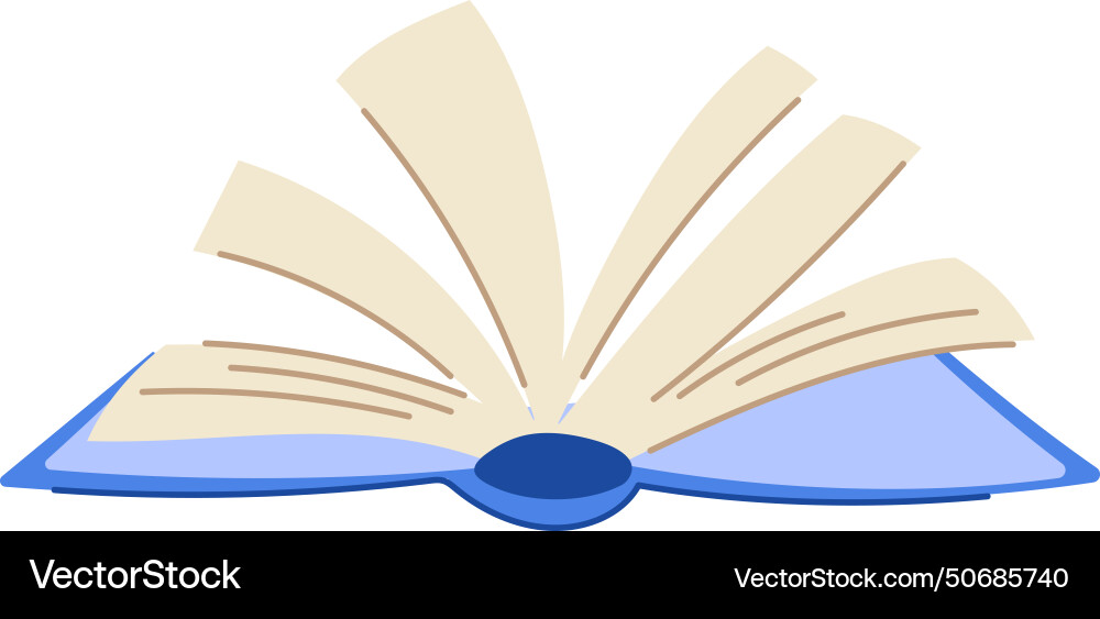 Page book open cartoon Royalty Free Vector Image