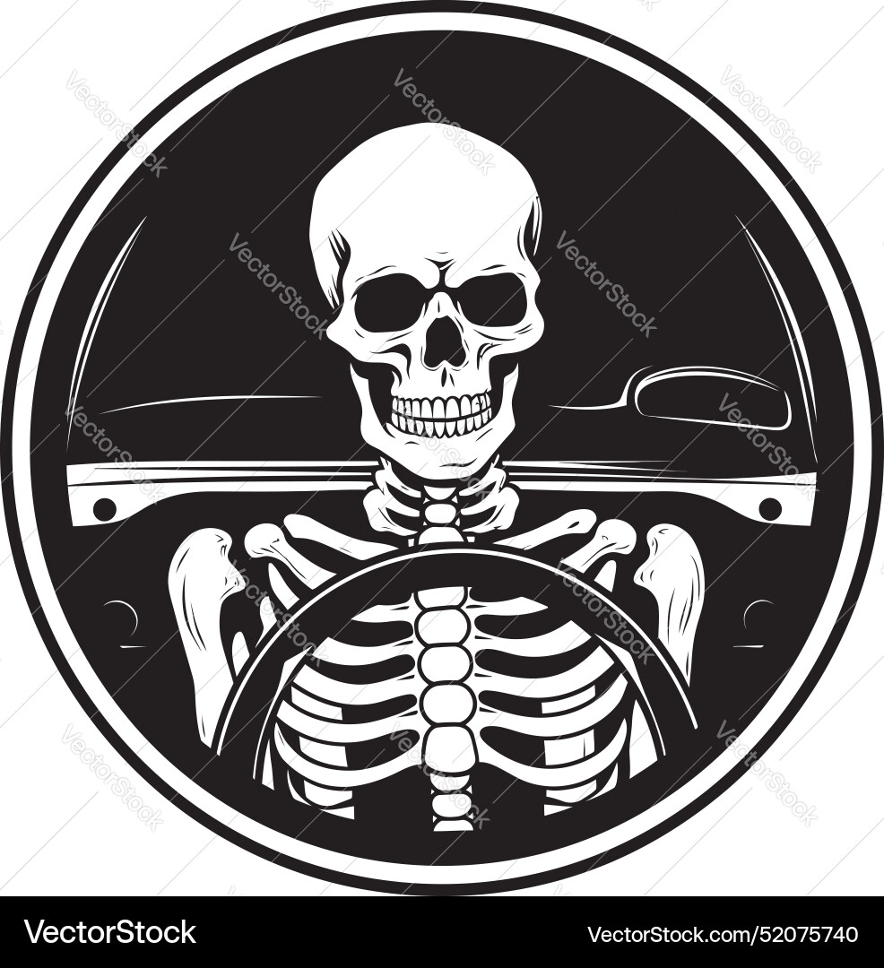 Skeleton Racer - Phantom Ride Royalty Free Vector Image