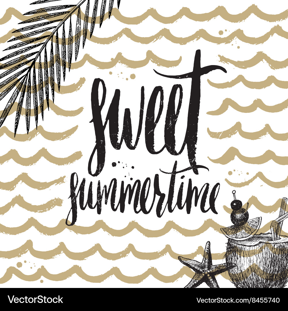 Sweet summertime Royalty Free Vector Image - VectorStock