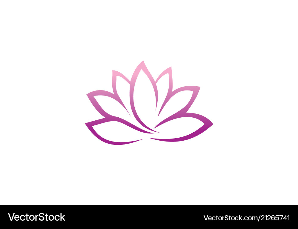 Abstract lotus flower logo Royalty Free Vector Image