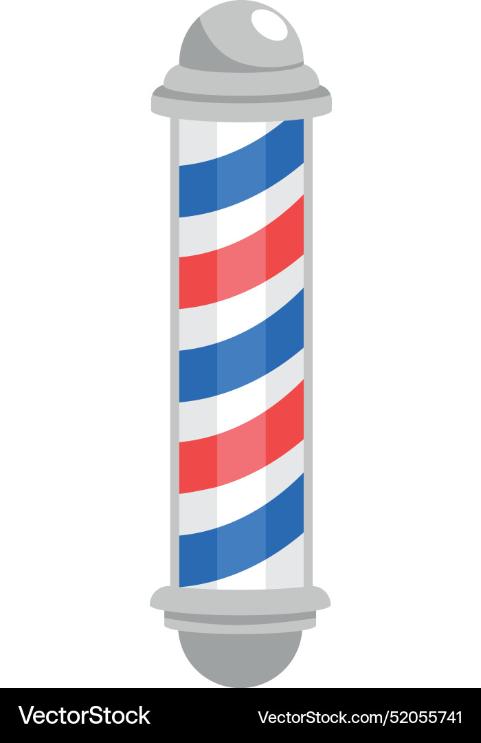 Barber shop pole emblem Royalty Free Vector Image