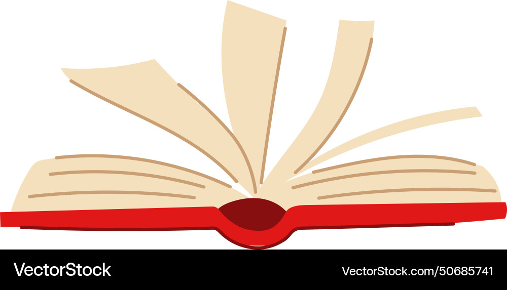 Diary book open cartoon Royalty Free Vector Image
