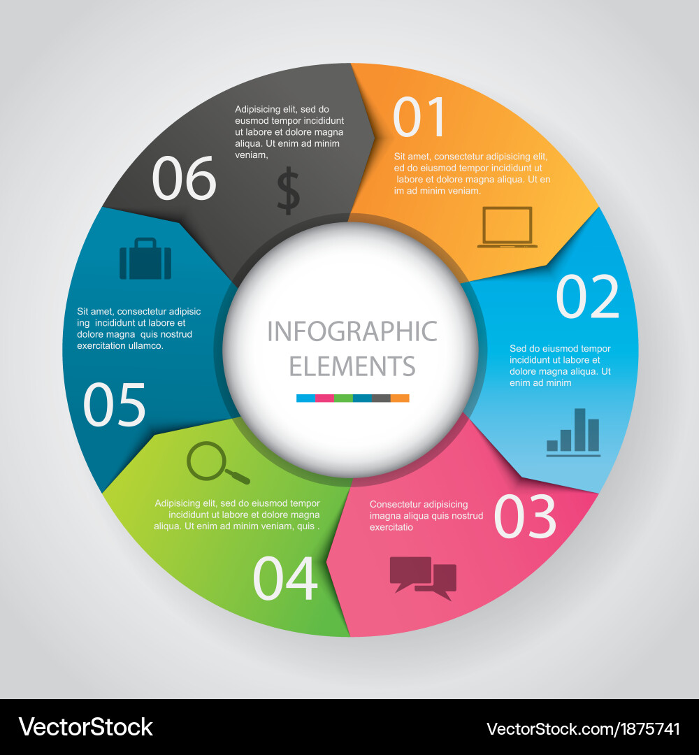 Floral Infographic Template Royalty Free Vector Image