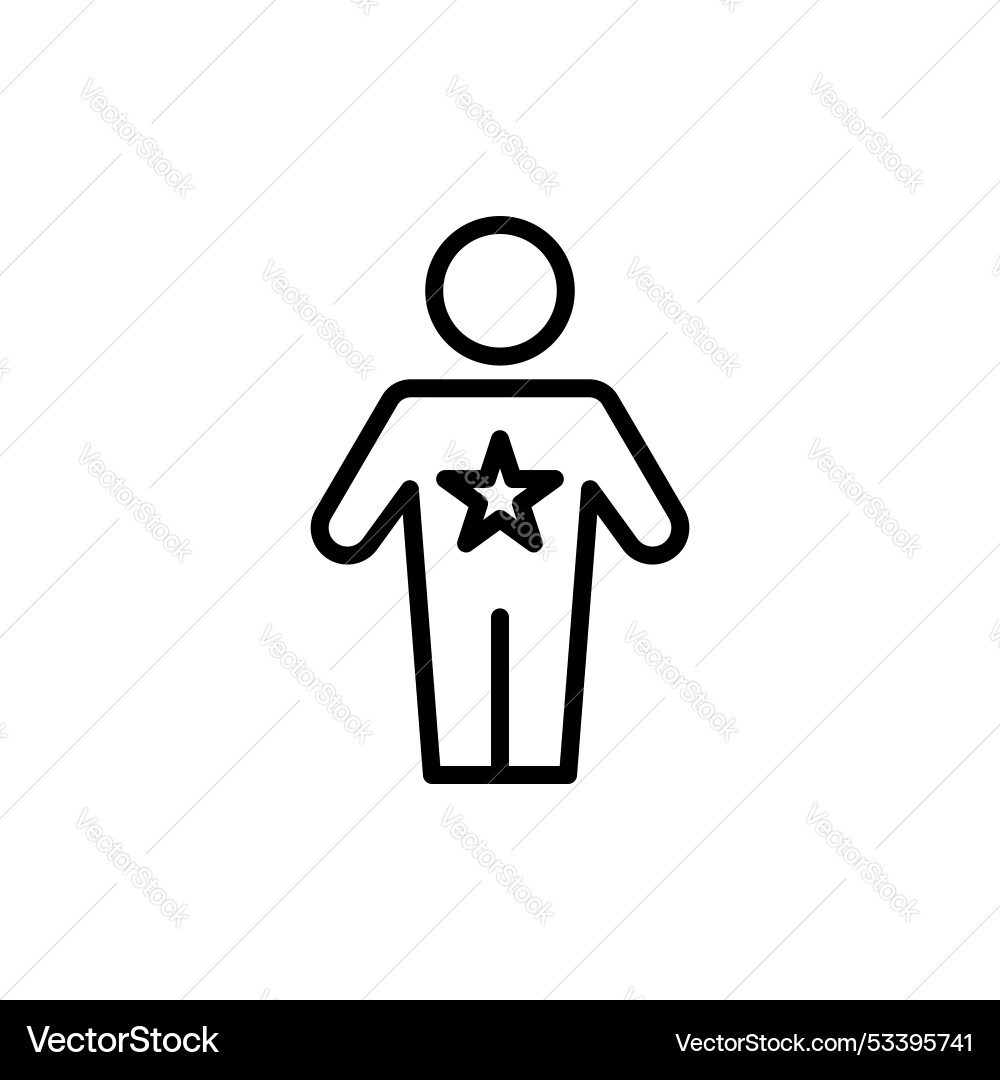 Good human line icon isolated on white background Vector Image