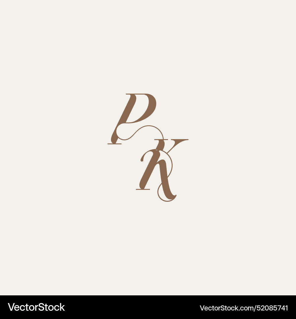 Initial monogram logo wedding concept design Vector Image