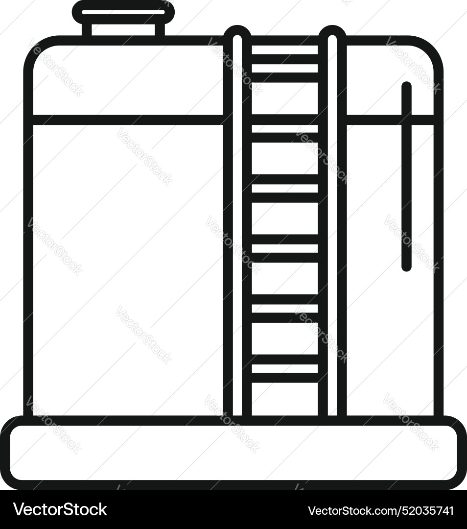 Large industrial water tank with ladder Royalty Free Vector