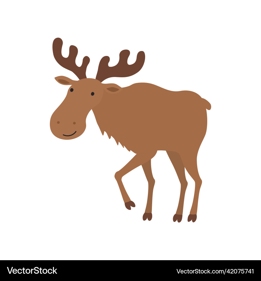 Moose cartoon Royalty Free Vector Image - VectorStock