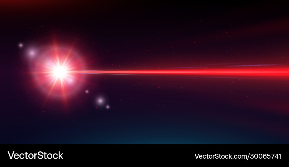 Red laser beam Royalty Free Vector Image - VectorStock