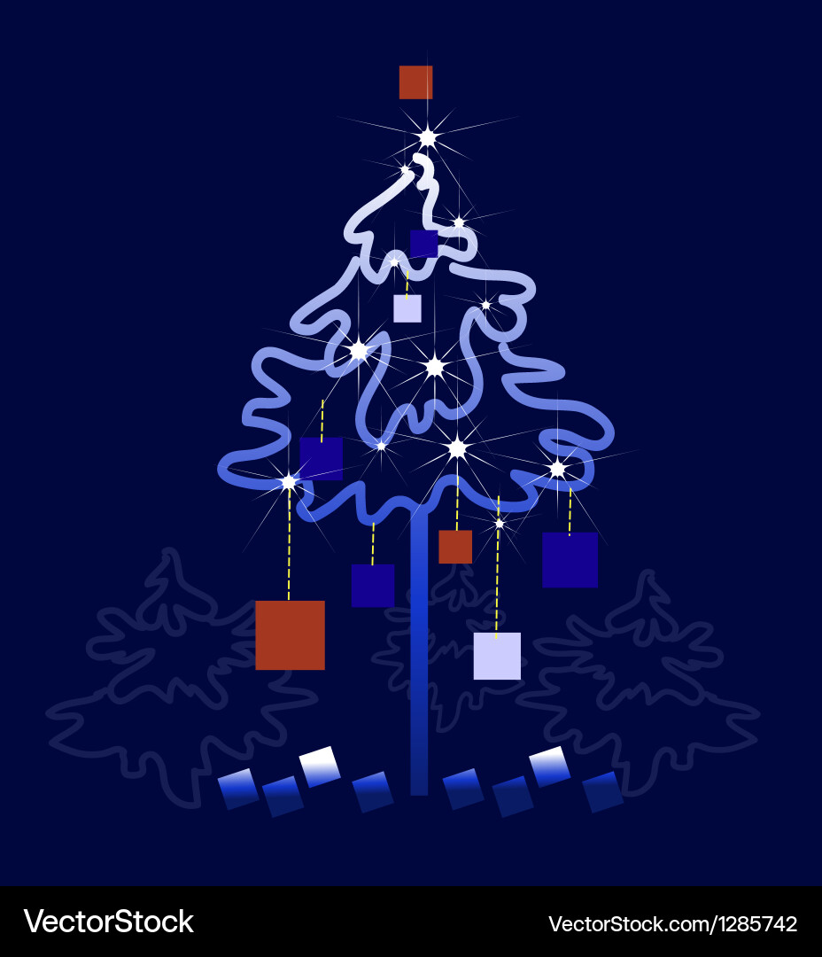 Abstract Christmas Tree Royalty Free Vector Image