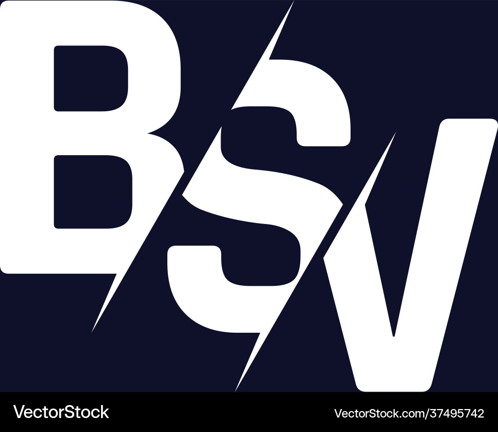 BSV Initial Monogram Logo Royalty Free Vector Image