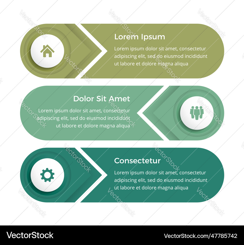 Business infographics - 3 elements Royalty Free Vector Image