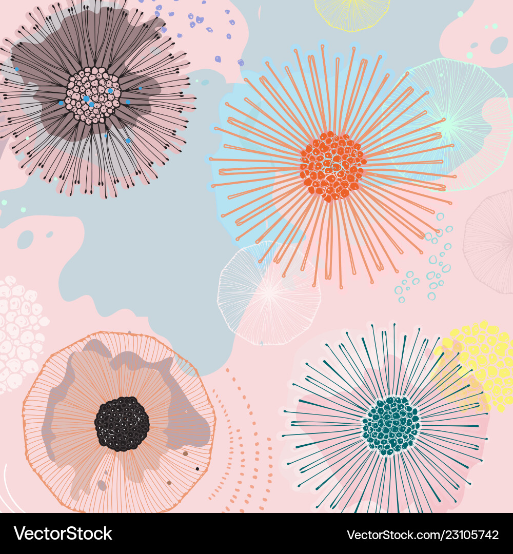 Futuristische magische Blume Hintergrund retro rosa