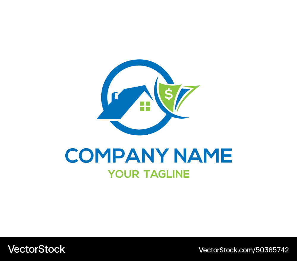 Home money logo design icon Royalty Free Vector Image