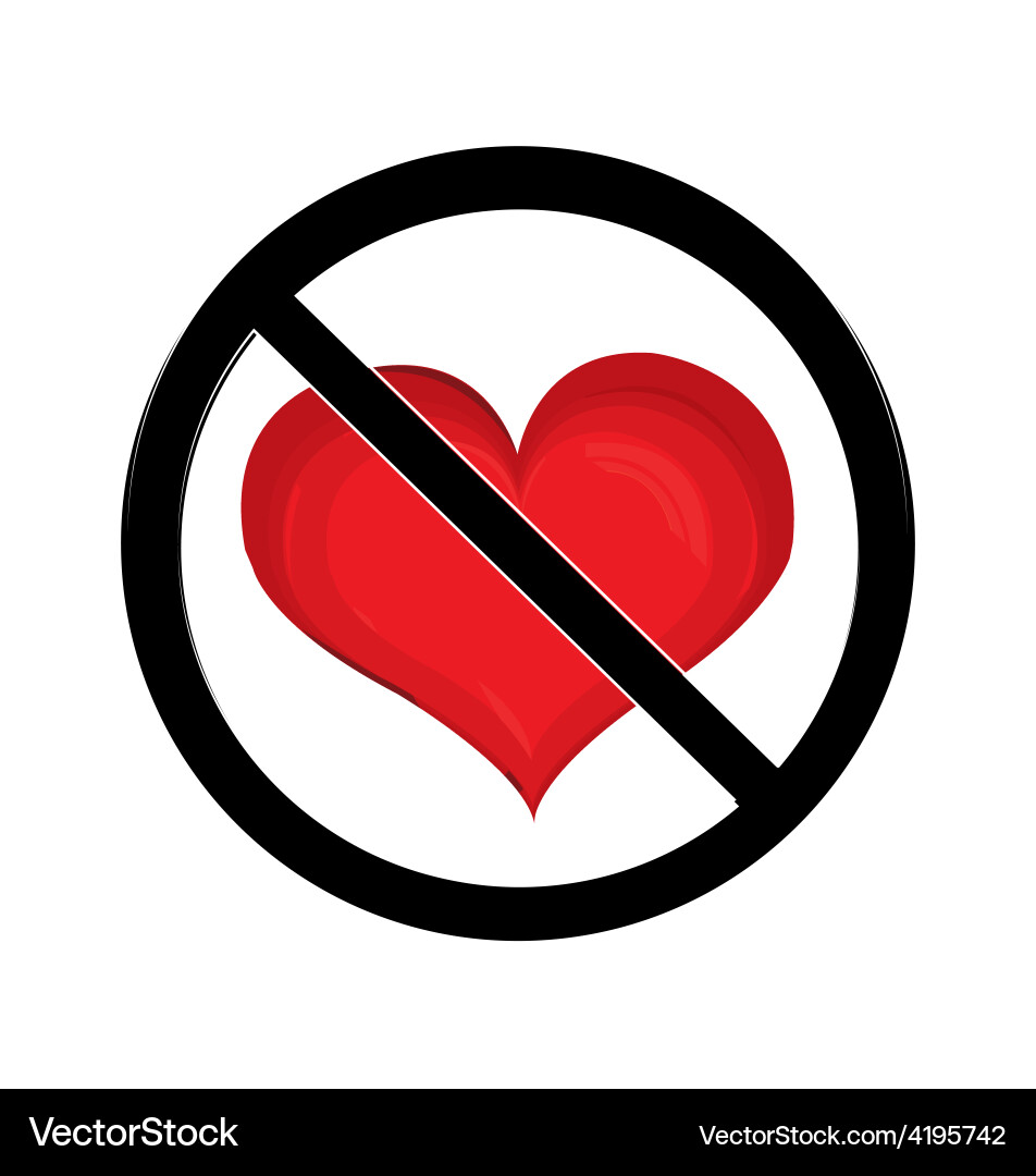 No love sign Royalty Free Vector Image - VectorStock