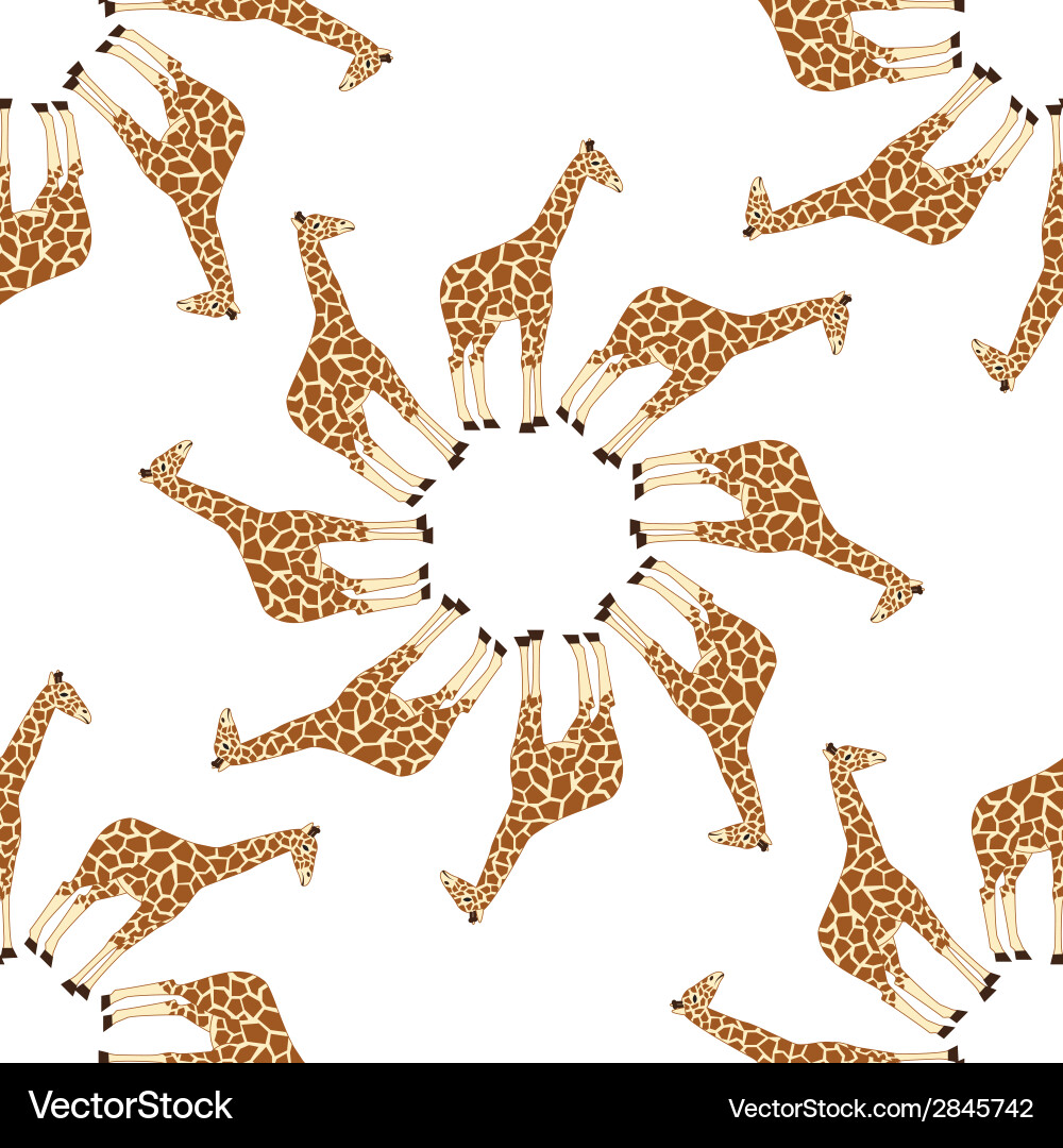 Seamless giraffe pattern Royalty Free Vector Image