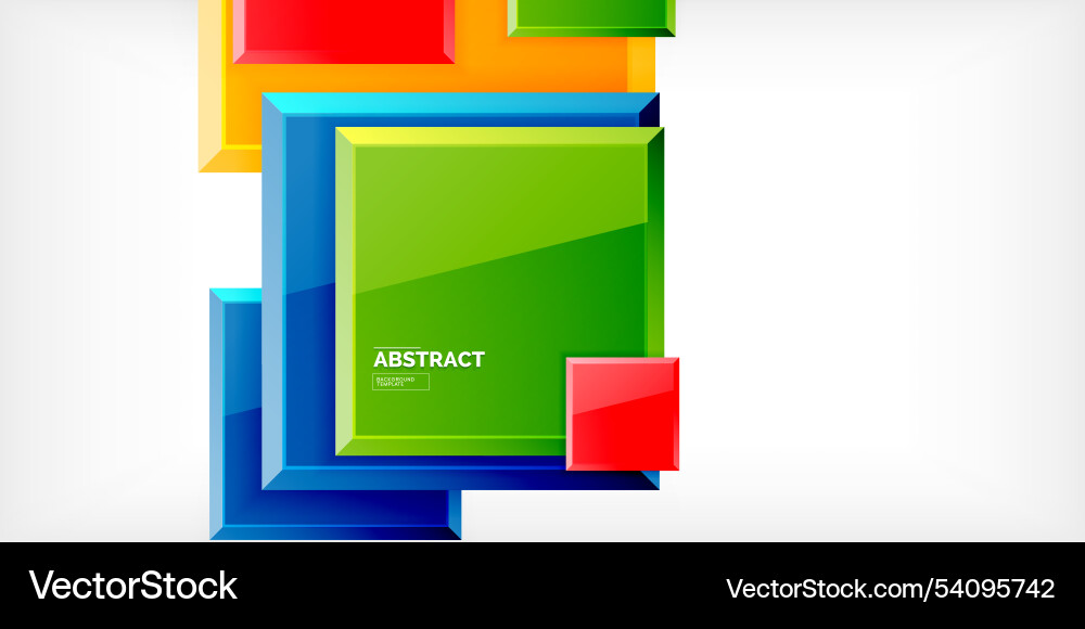 Shiny glossy metallic or plastic square design Vector Image