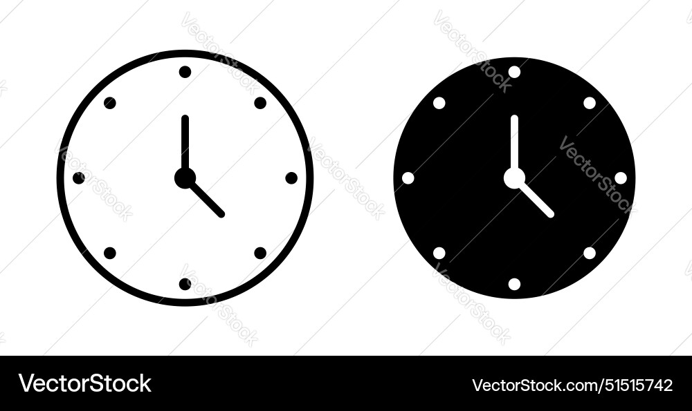 Time clock icon Royalty Free Vector Image - VectorStock