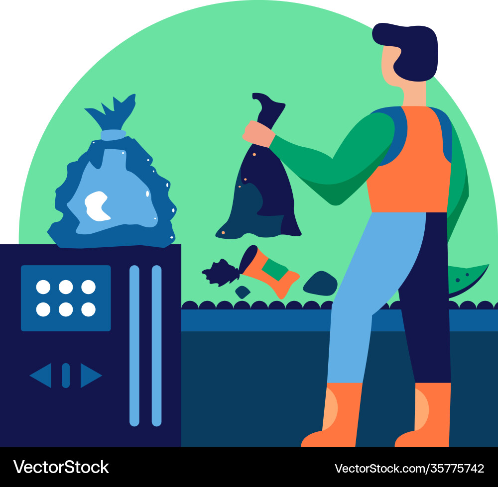 Waste recycling concept Royalty Free Vector Image