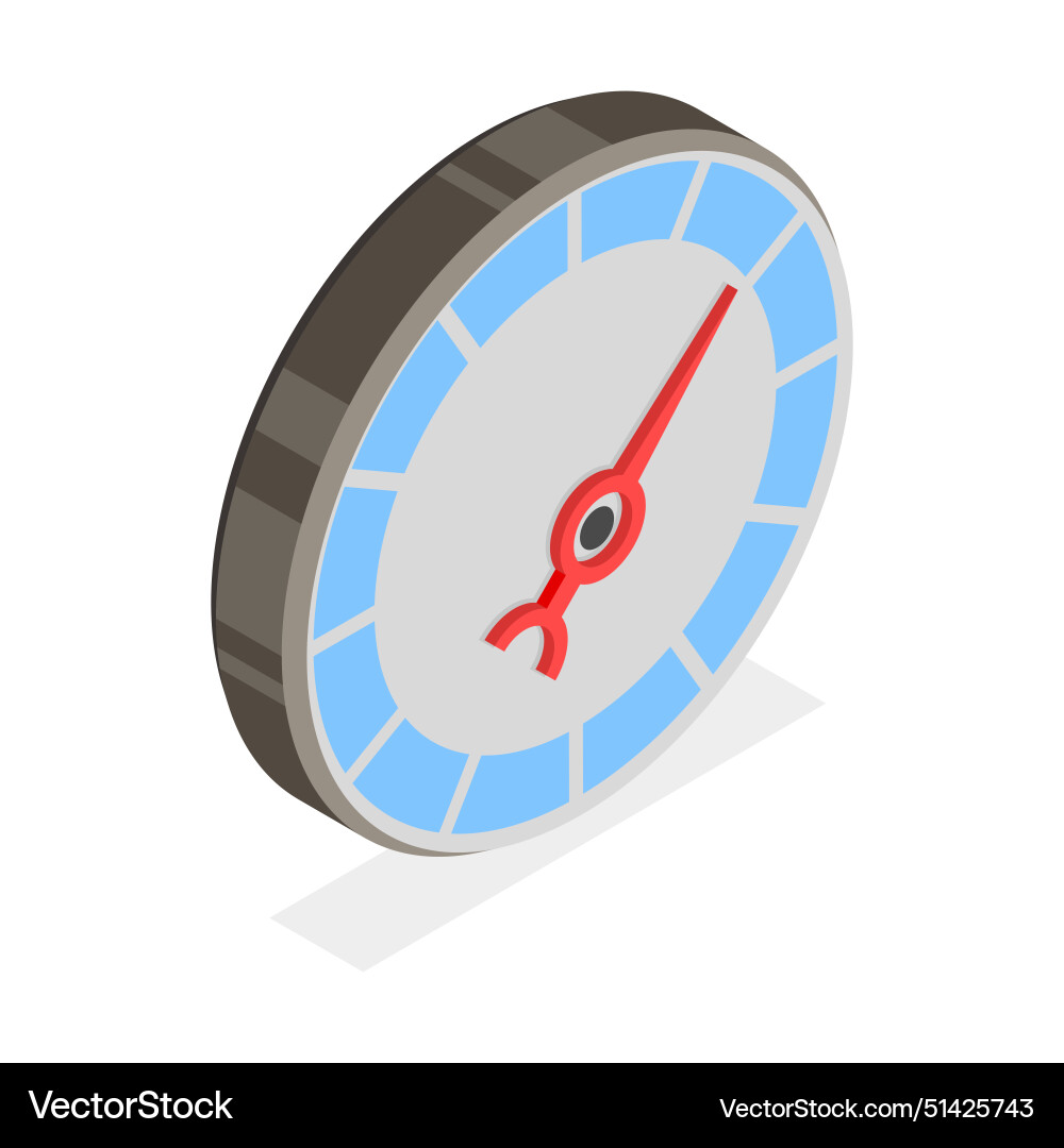 3d isometric flat set of meter item 3 Royalty Free Vector