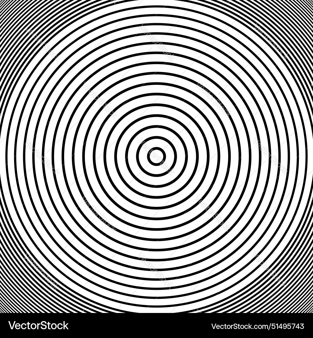 Concentric circle lines pattern Royalty Free Vector Image