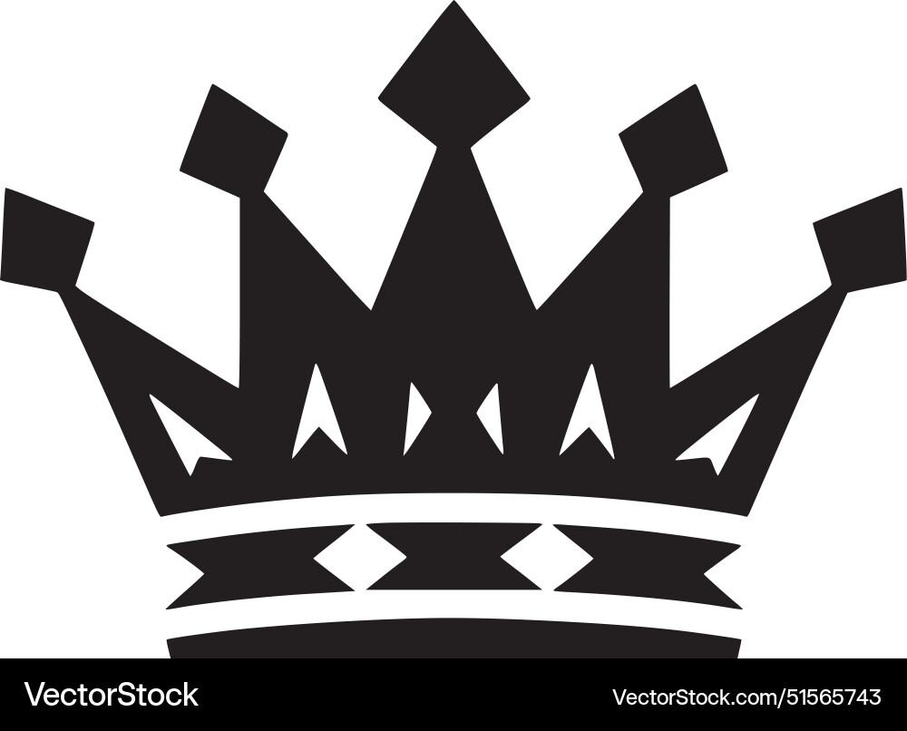 Crown - minimalist and simple silhouette Vector Image