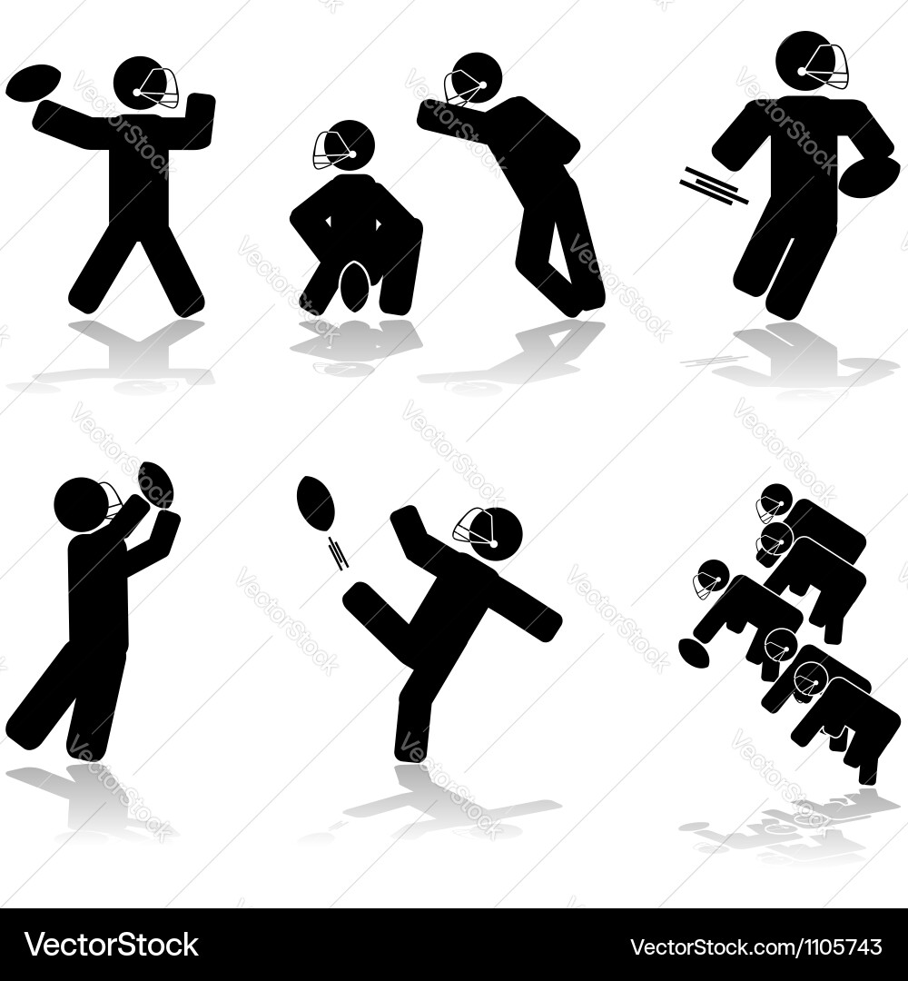 Football action Royalty Free Vector Image - VectorStock