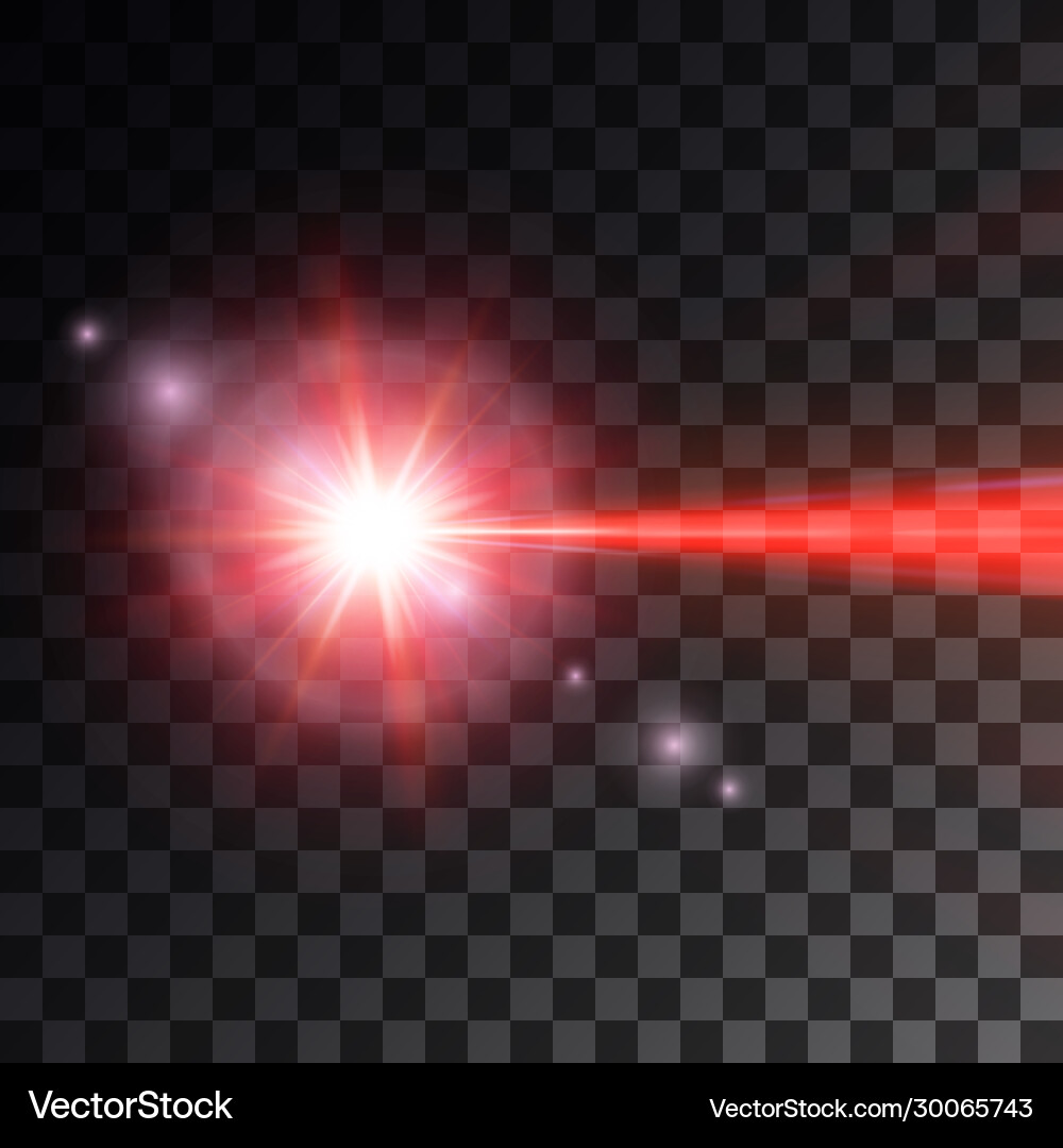 Red laser beam Royalty Free Vector Image - VectorStock