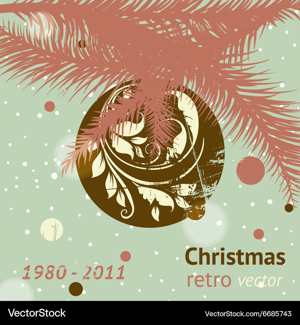 Retro christmas background Royalty Free Vector Image