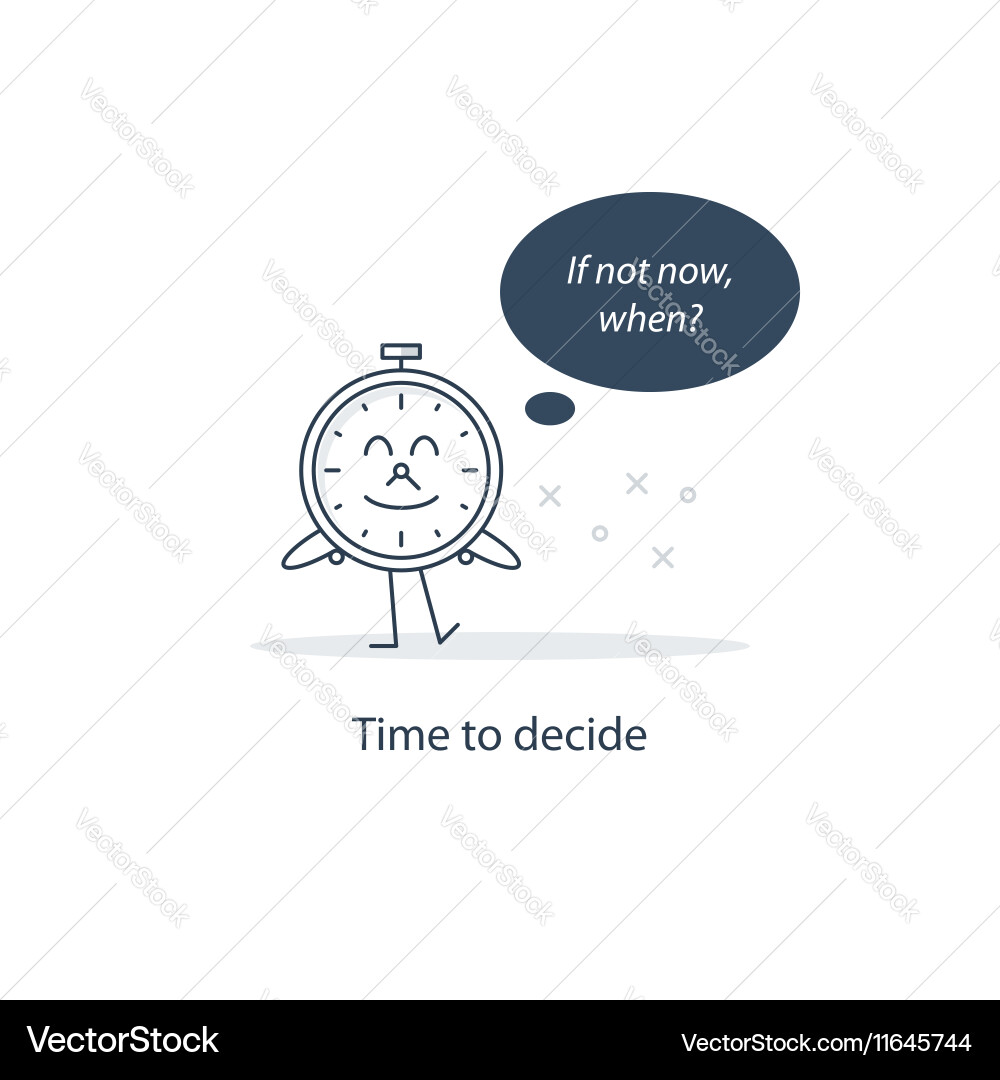 Best time to start Royalty Free Vector Image - VectorStock