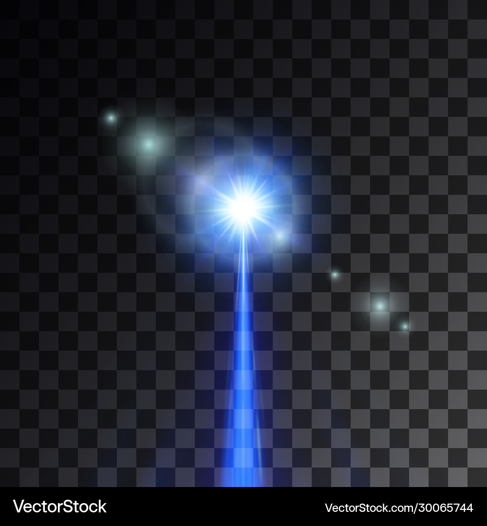 Blue laser beam Royalty Free Vector Image - VectorStock
