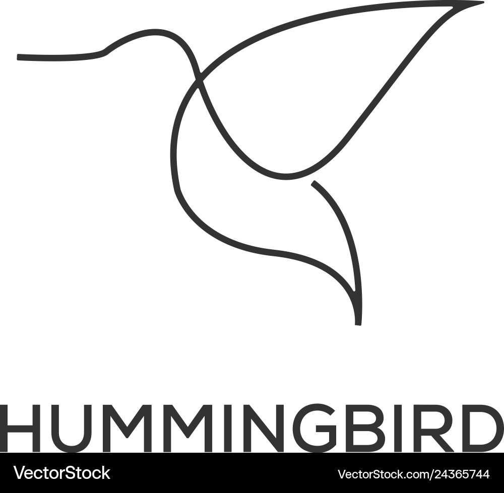 Humming bird logo Royalty Free Vector Image - VectorStock