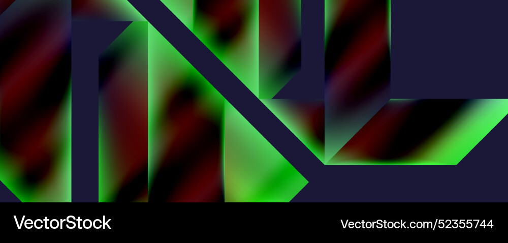 Neon color abstract geometric shapes background Vector Image