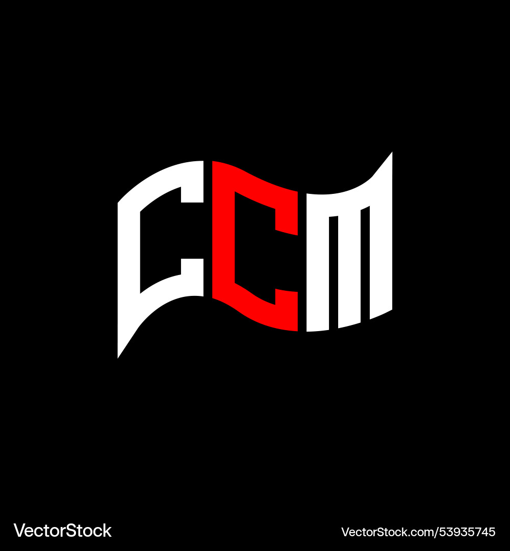 Ccm logo design simple and modern – Royalty-Free Vector | VectorStock