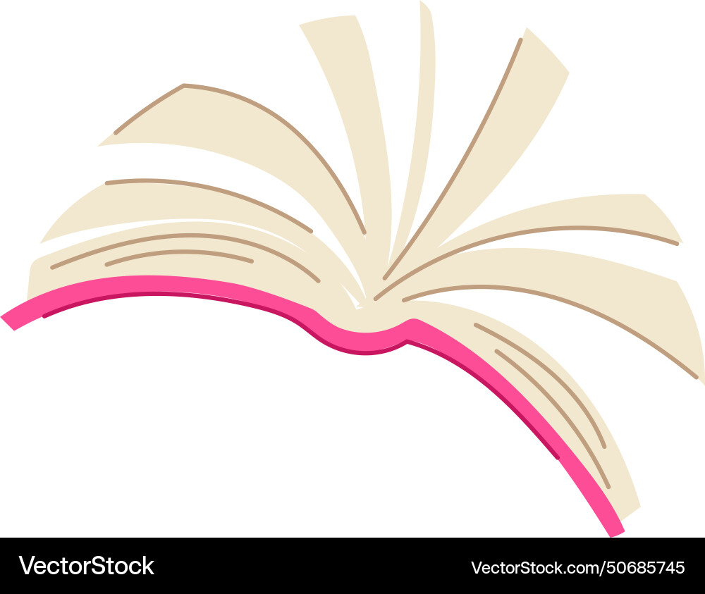 Empty book open cartoon Royalty Free Vector Image
