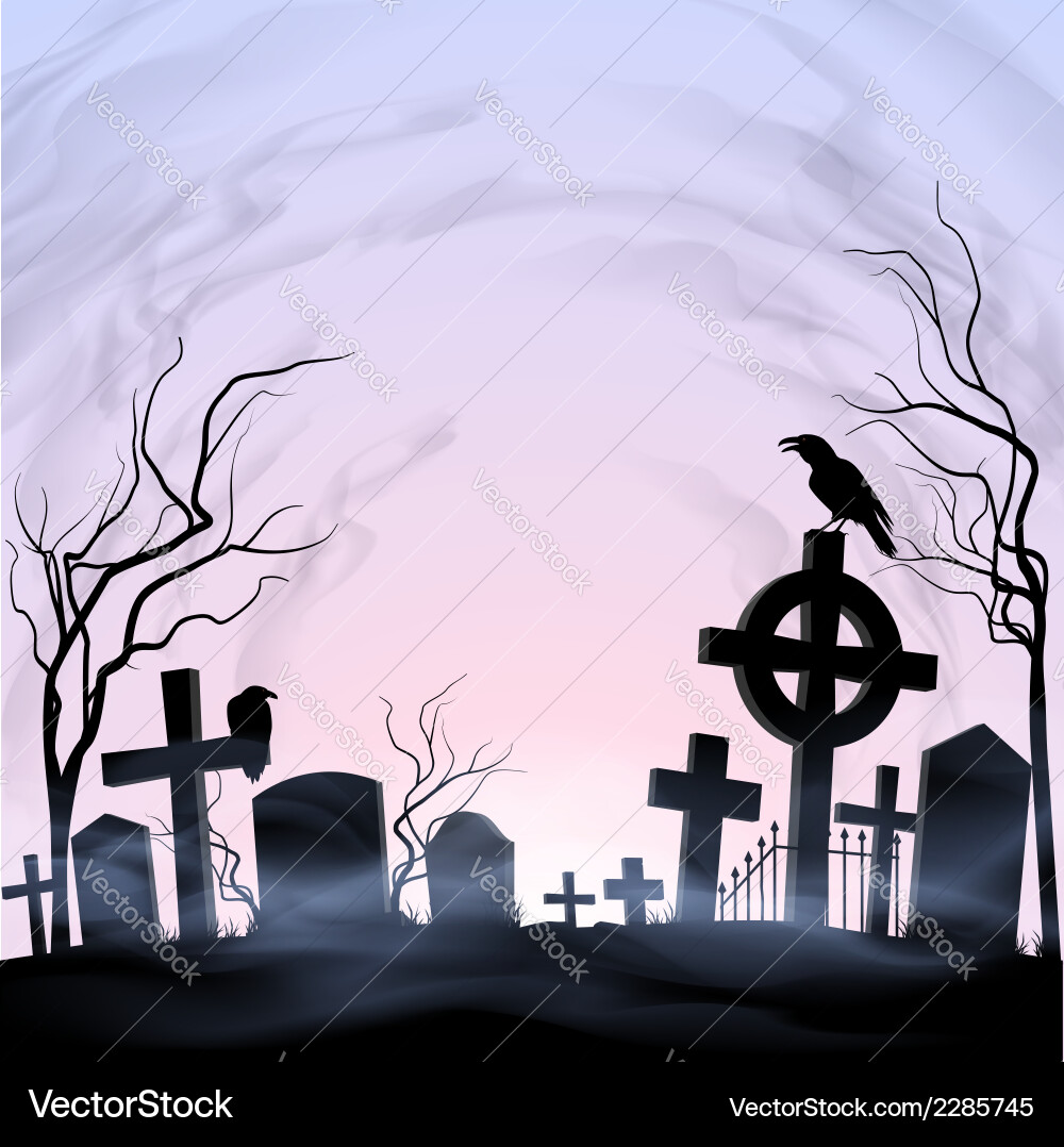 Graveyard Royalty Free Vector Image - VectorStock