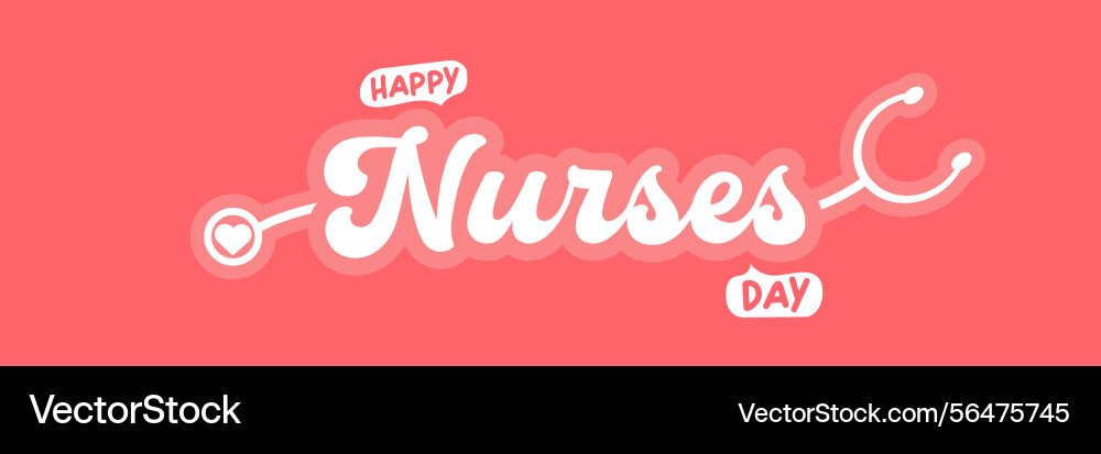 International nurses day cute wide Royalty Free Vector Image