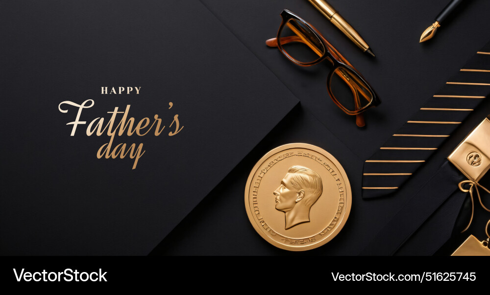 Luxury 3d to celebrate fathers day premium Vector Image