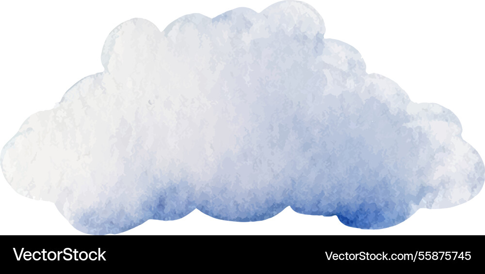 Watercolor painted cloud hand drawn design – Royalty-Free Vector ...