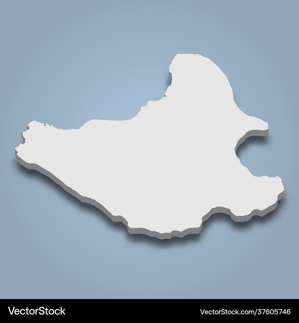 3d isometric map siquijor is an island Royalty Free Vector