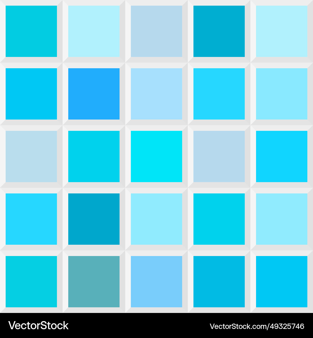 Caribbean Blue Color Palette Royalty Free Vector Image