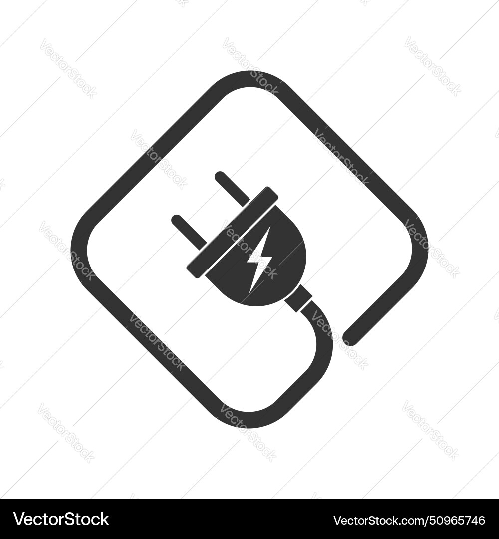 Electric plug sign Royalty Free Vector Image - VectorStock