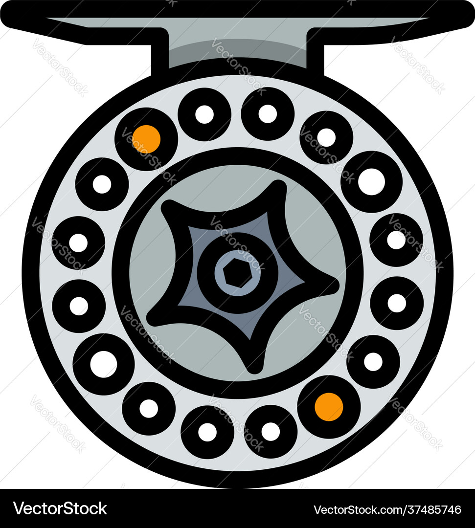 Icon fishing reel Royalty Free Vector Image - VectorStock